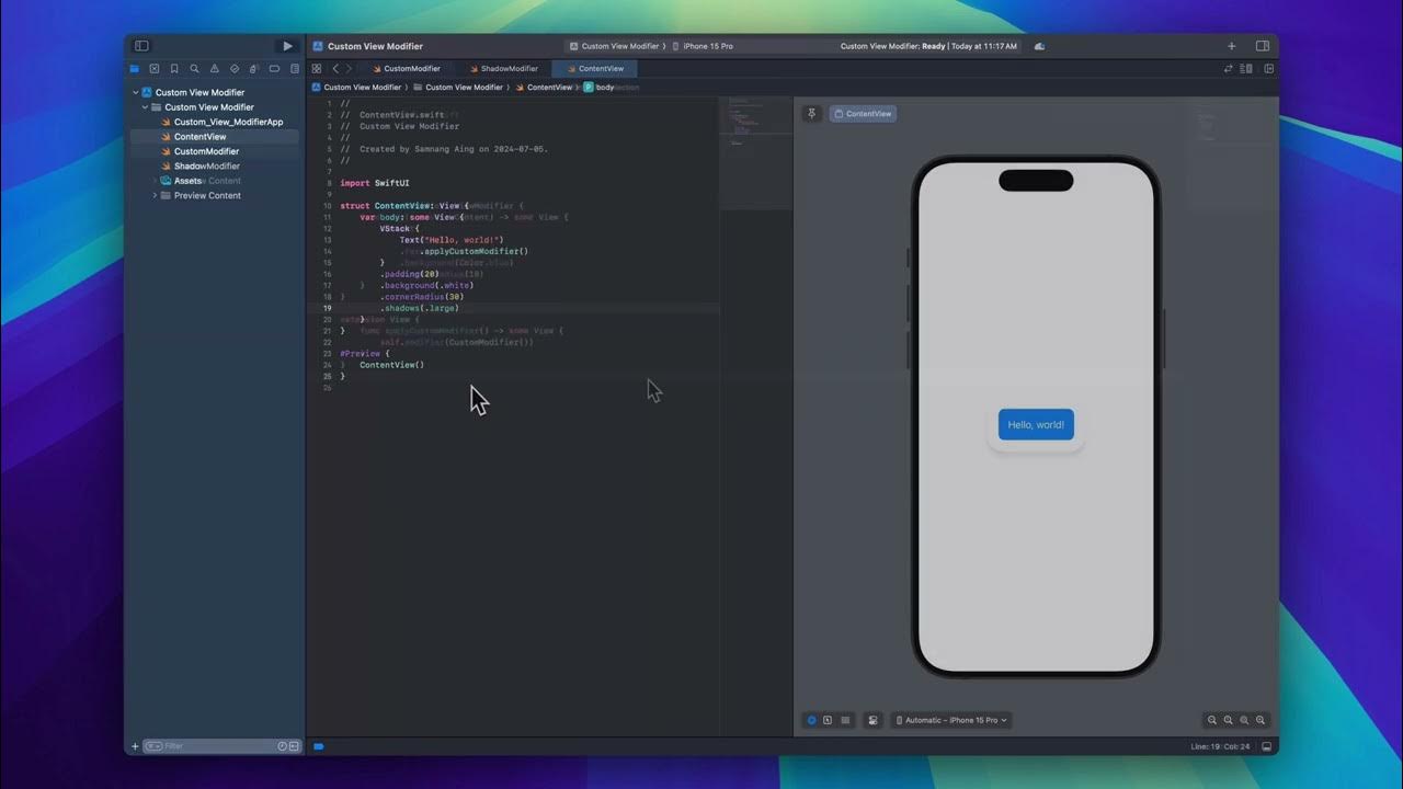 [SWIFTUI HANDBOOK] 118 Custom View Modifier - YouTube