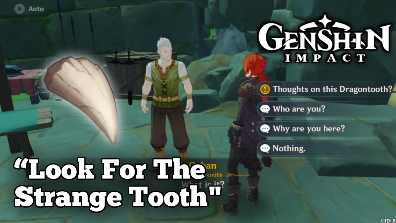 Quest "Look For The Strange Tooth " | Gesnhin Impact - YouTube