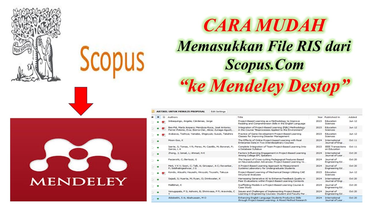 CARA MUDAH MEMASUKKAN FILE RIS DARI SCOPUS.COM KE MENDELEY (LANGKAH KE ...