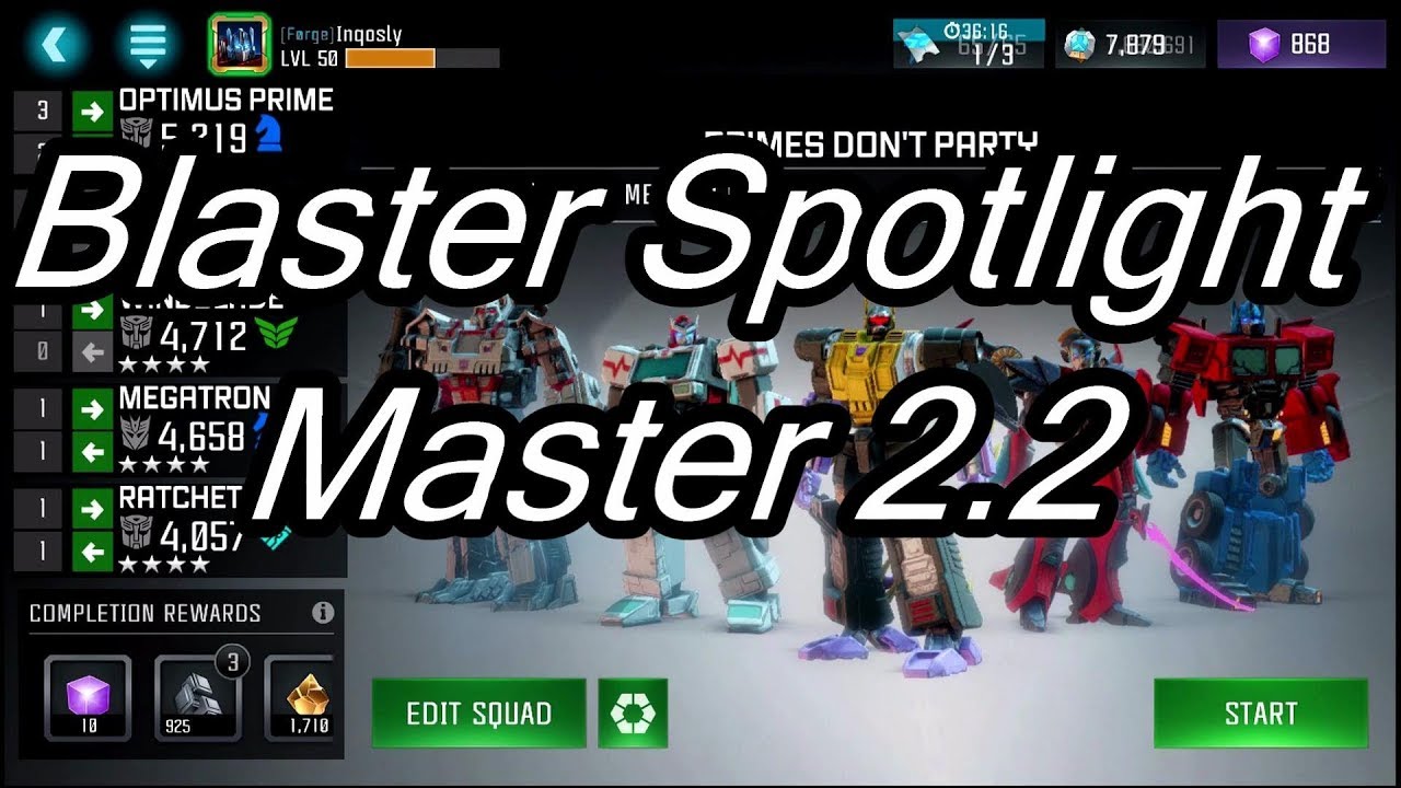 Blaster Master Spotlight 2.2 - Transformers: Forged to Fight - YouTube