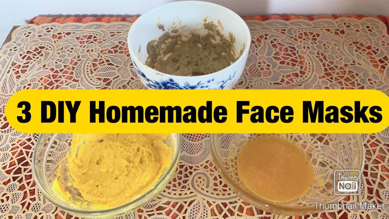 3 DIY HOMEMADE FACE PACKS : For all skin types - YouTube