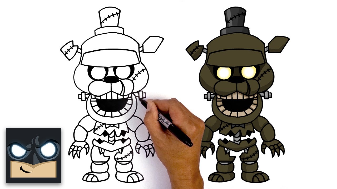 How To Draw FNAF | Dreadbear - YouTube