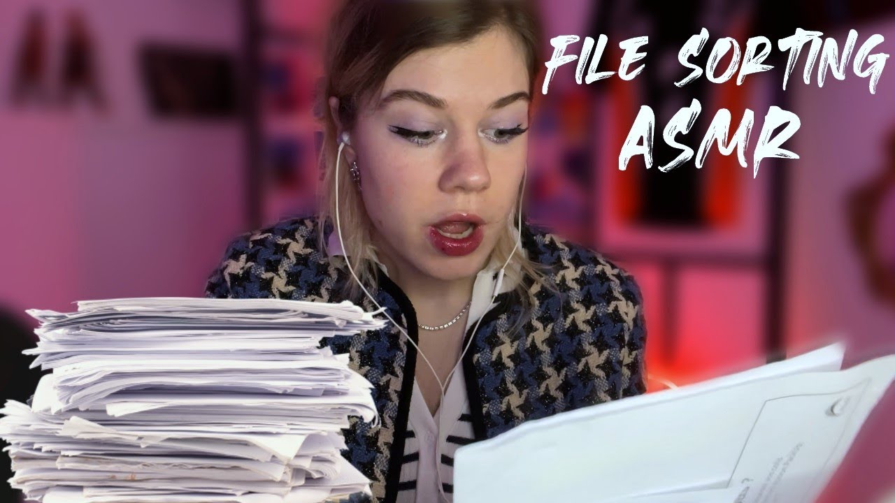 File Organizing, Paper Shuffling ASMR - YouTube