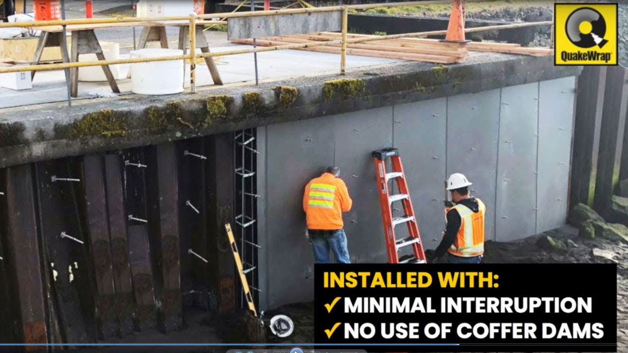 Sheet Pile Wall Corrosion Protection by SPiRe® FRP System - YouTube