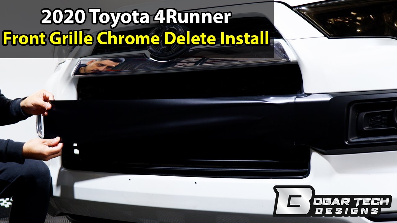 Toyota 4Runner 2014-2024 Front Grille Chrome Delete Install - YouTube