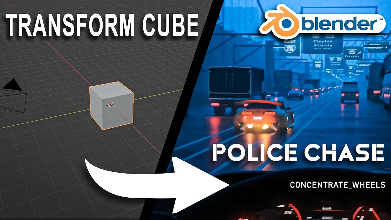 How to create Realistic Police Chase Scene In Blender | Supra MK4 Vs ...