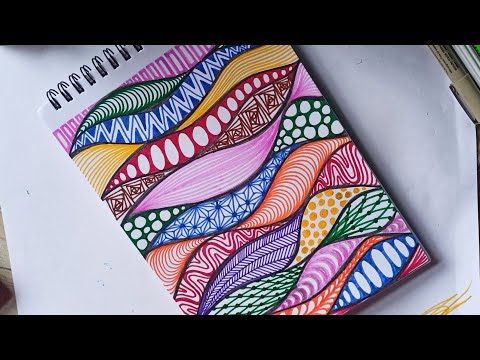 zentangle art for beginners || zentangle patterns #zentangle #colorful zentangle #doodle art