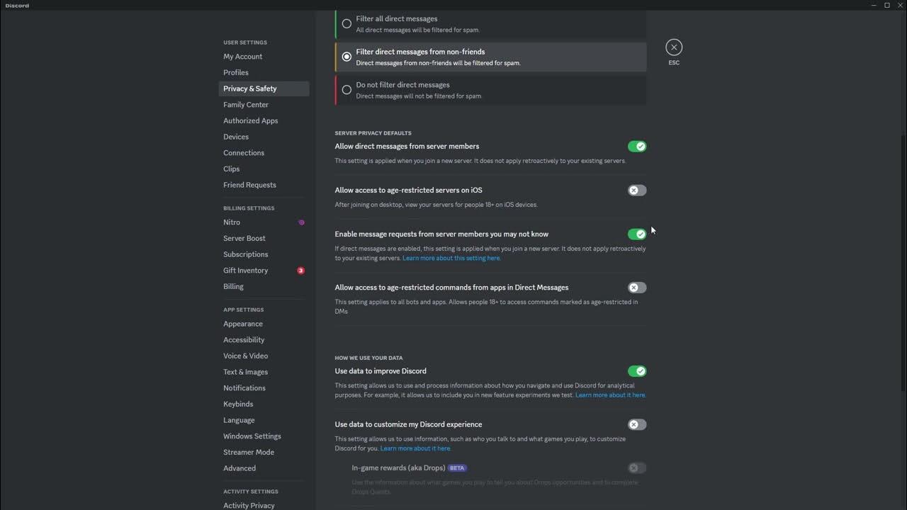 How to Enable/Disable Message Requests on DISCORD? #discord - YouTube
