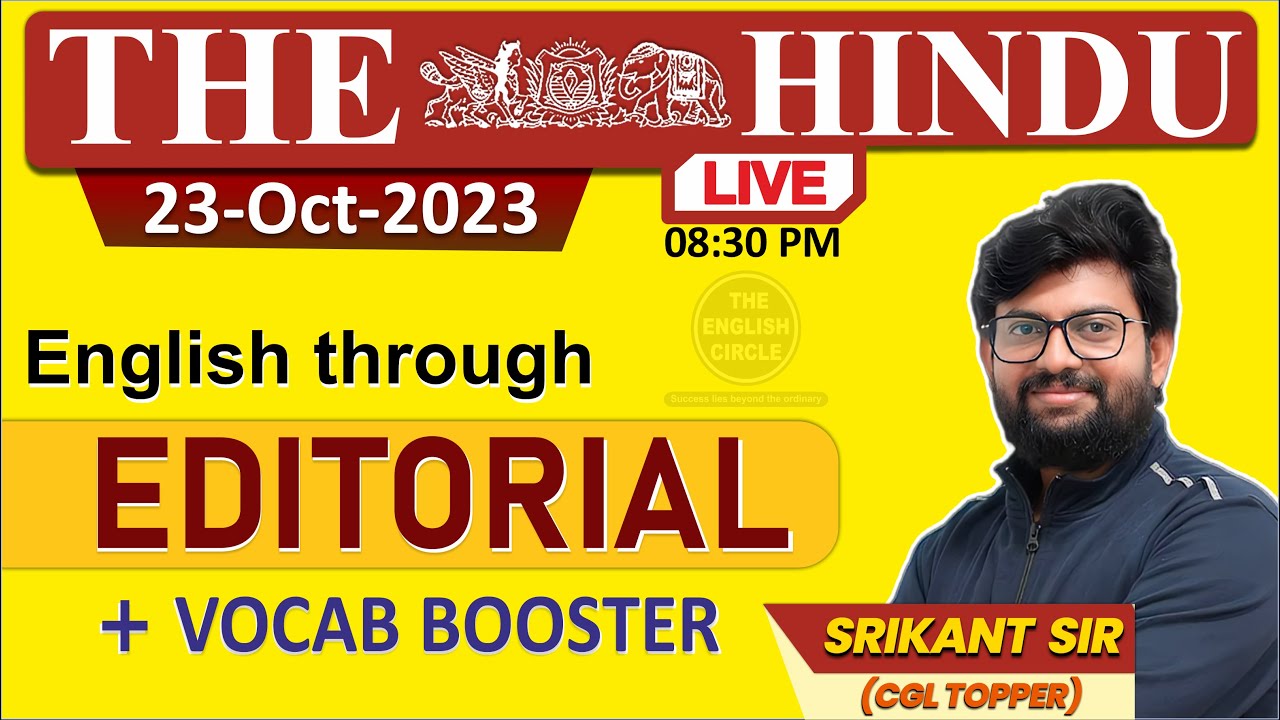 🔥the Hindu Editorial Analysis 23 Oct 2023 Vocab Grammar Reading Comprehence Editorial