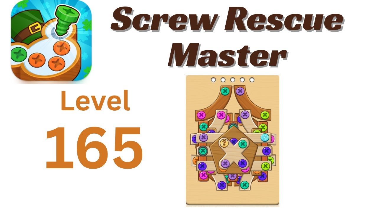 Screw Rescue Master Level 165 Walkthrough 🔩🧩 | Go Answer - YouTube