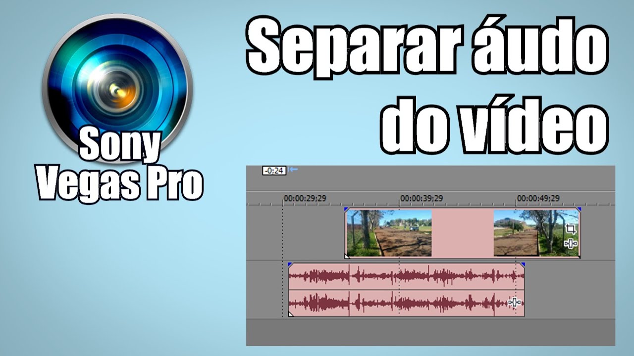 Como separar/juntar o áudio com um vídeo no Sony Vegas Pro - Tutorial - YouTube