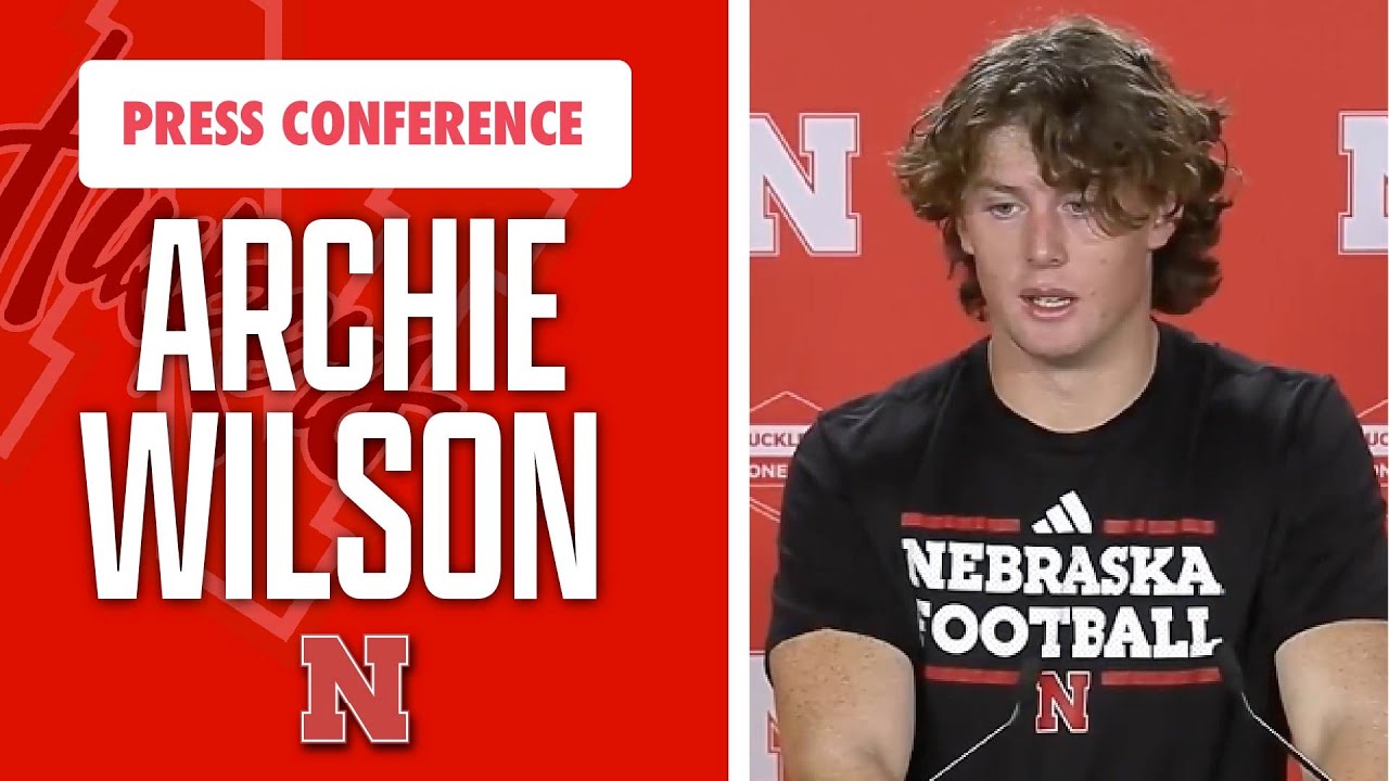 Nebraska Football P Archie Wilson meets with the media on Tuesday I GBR ...