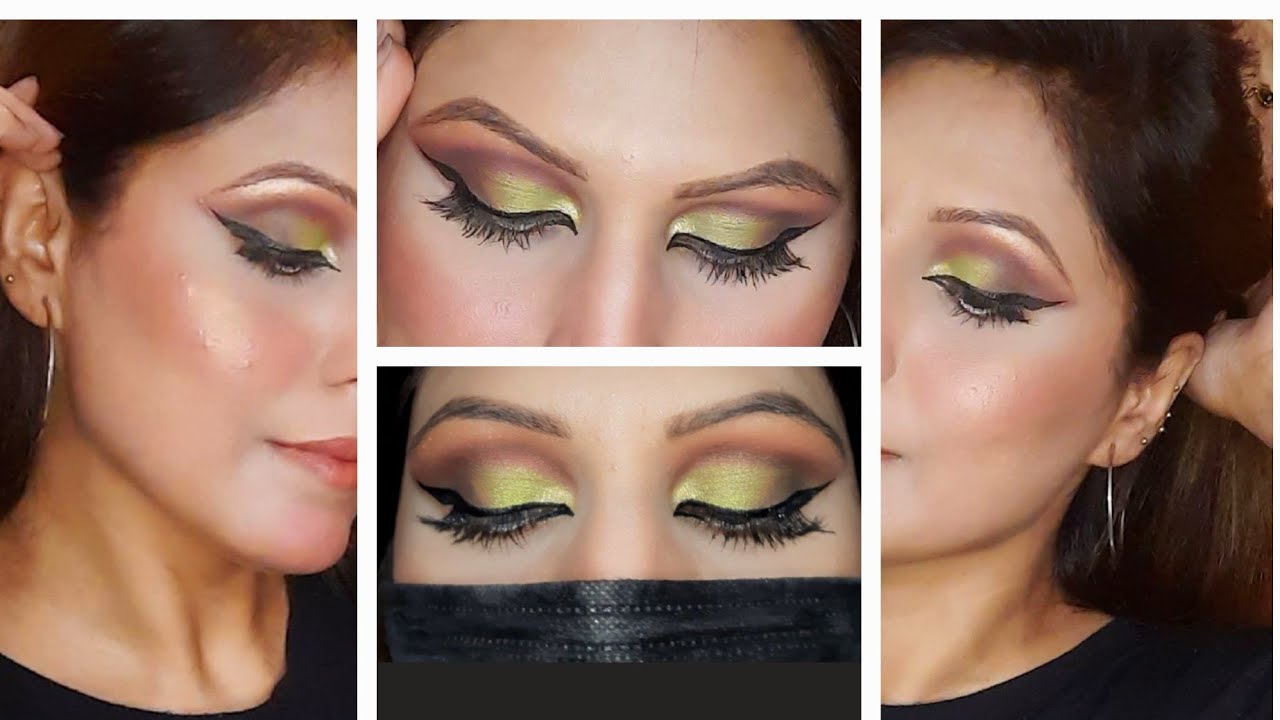 party eye makeup tutorial with easy technique/green eye makeup tutorial intense green smokey ...