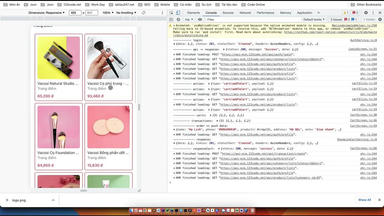 [Đồ án 2022] - App bán hàng react native - Review lần 1- 123code.net - YouTube