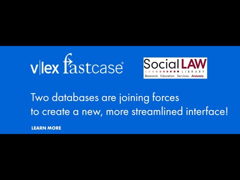 vLex Fastcase Training for Social Law Library Members - YouTube