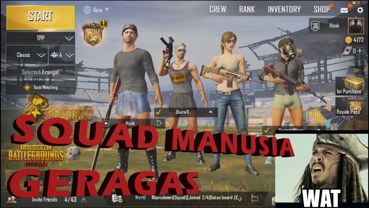 PABIJI ( PUBG ) Mobile EP 1 - SQUAD MANUSIA GRAGAS !!! - YouTube