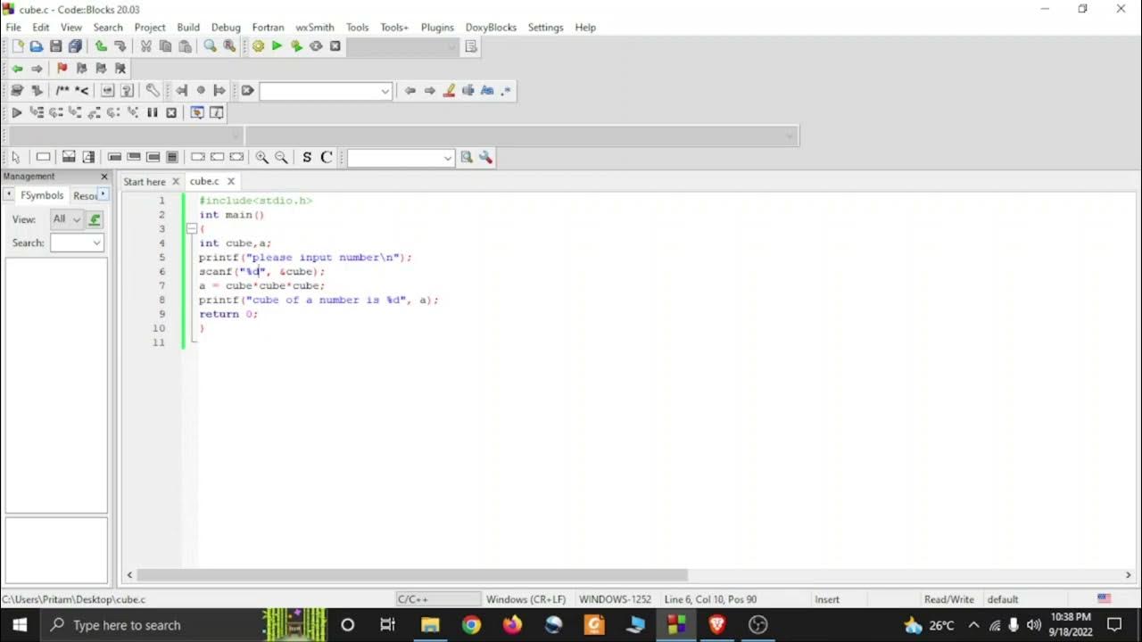 Calculate cube of a number using c program || C Program - YouTube