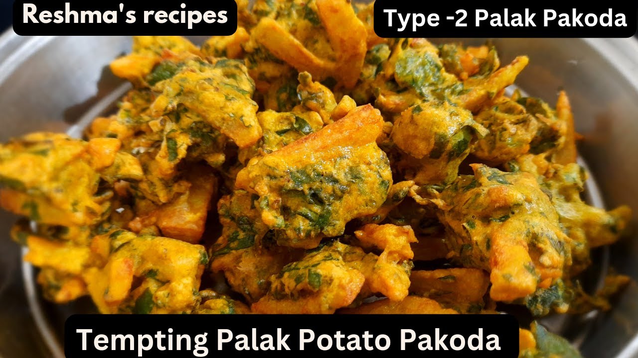 Palak Potato Pakoda|पालक बटाटा पकोडे|Palak Pakoda Recipe - YouTube