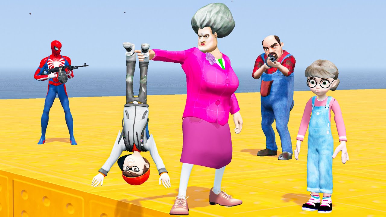 SCARY TEACHER 3D:MISS "T" KIDNAP NICK TANI-SPIDERMAN ON RESCUE MISSION ...