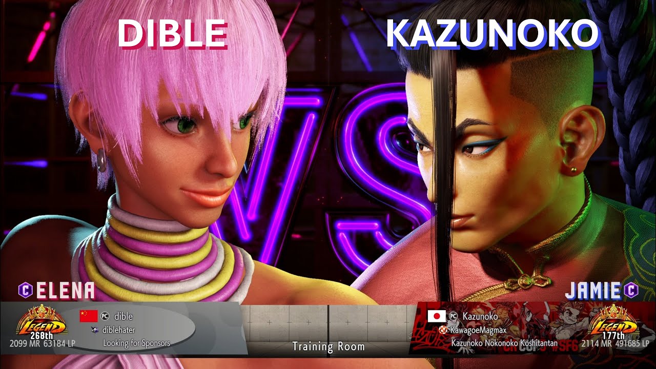 SF 6 ⚔ DIBLE (Elena) 🆚 KAZUNOKO (Jamie) ⚔ Master Level Gameplay - YouTube