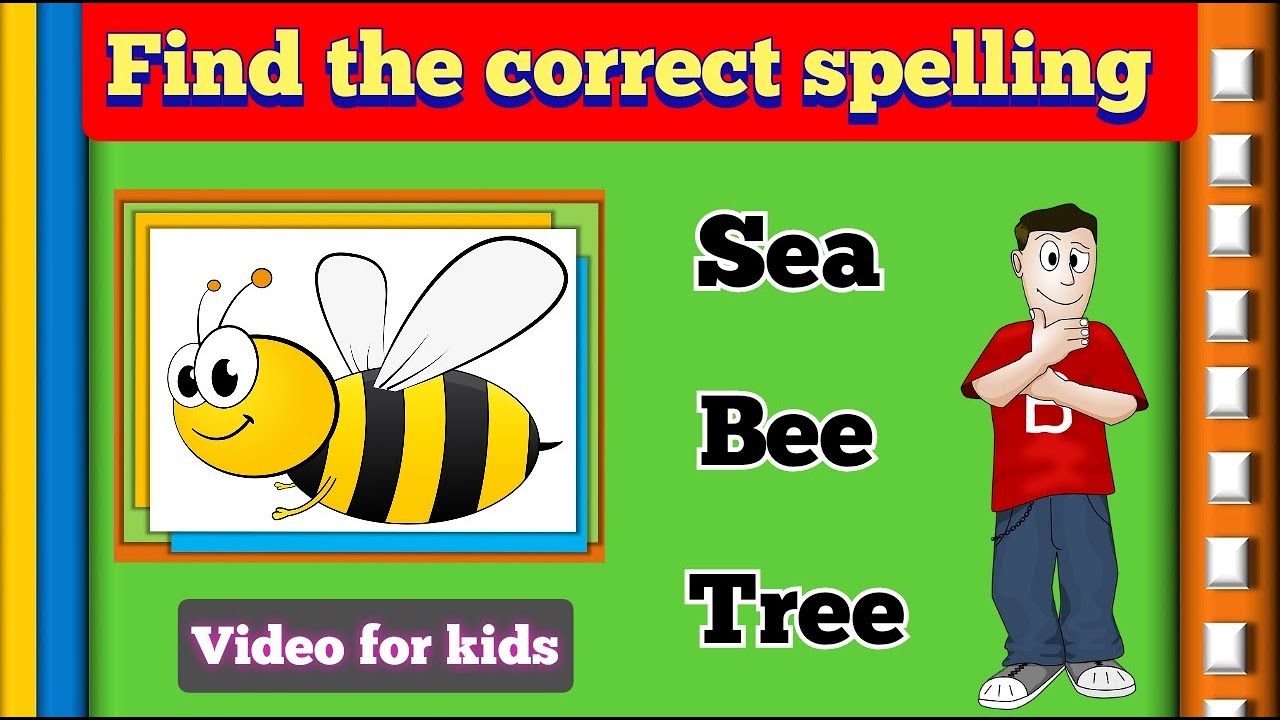 Find the correct spelling || Spelling test || Video for kids || Baby ...