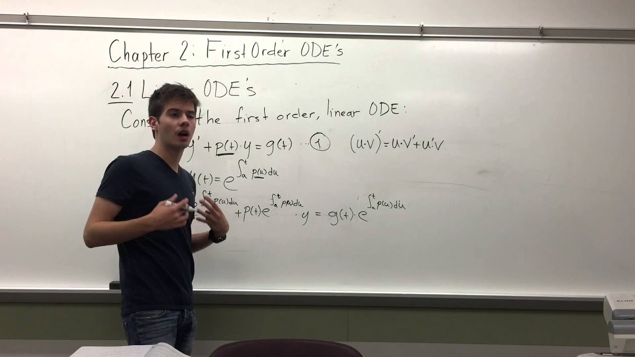 Ch 2.1 First Order Linear ODE's THEORY - YouTube