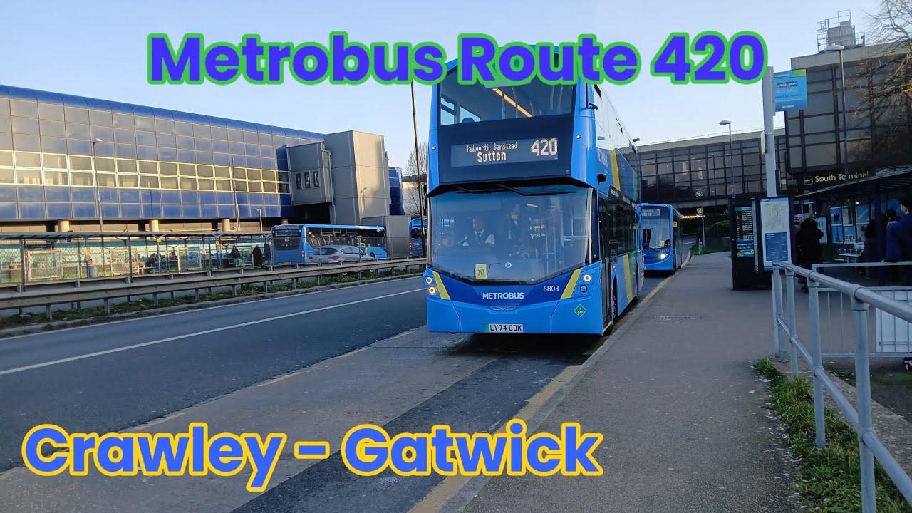 Crawley Bus Station - Gatwick South on metrobus route 420! - YouTube