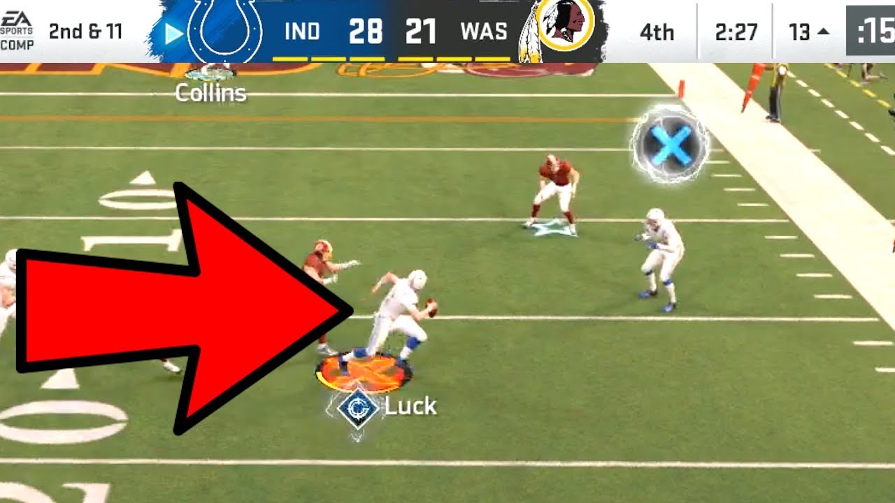 Andrew Luck PRO READS ACTIVATED! Colts vs Redskins Madden 20 Online ...