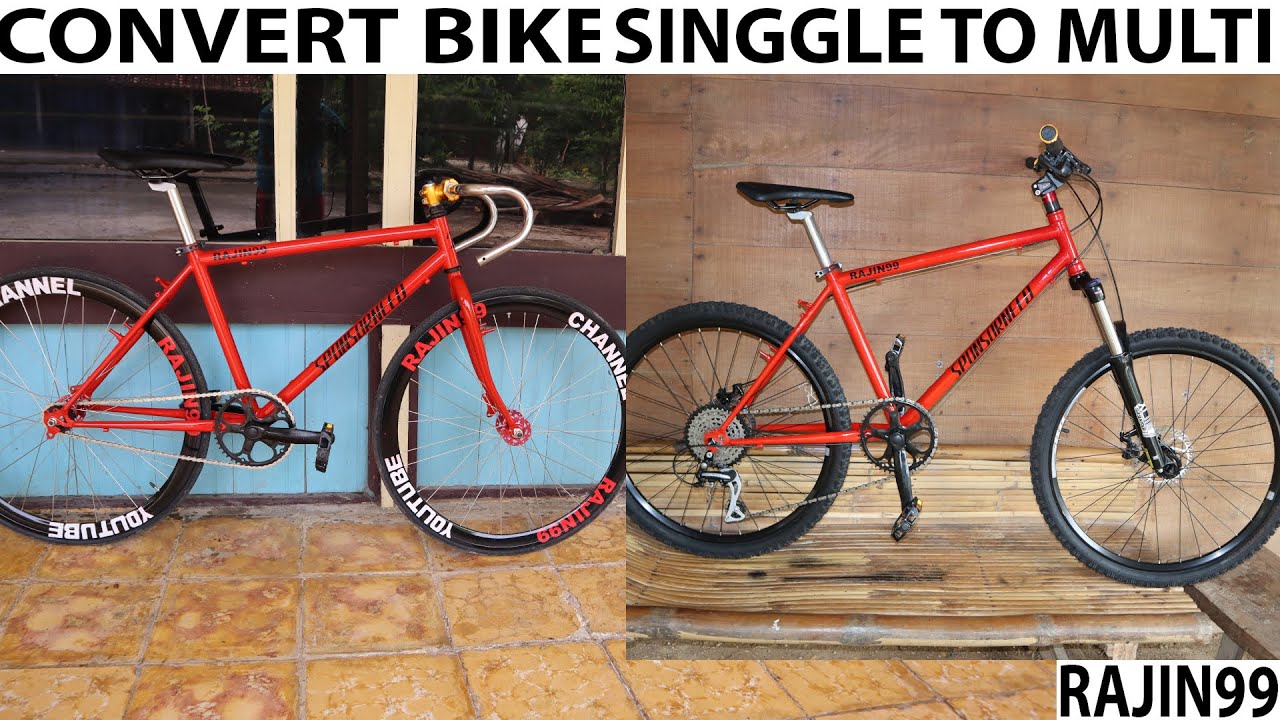 CONVERT BIKE from FIXED GEAR/Single Speed to MTB HardTile - YouTube