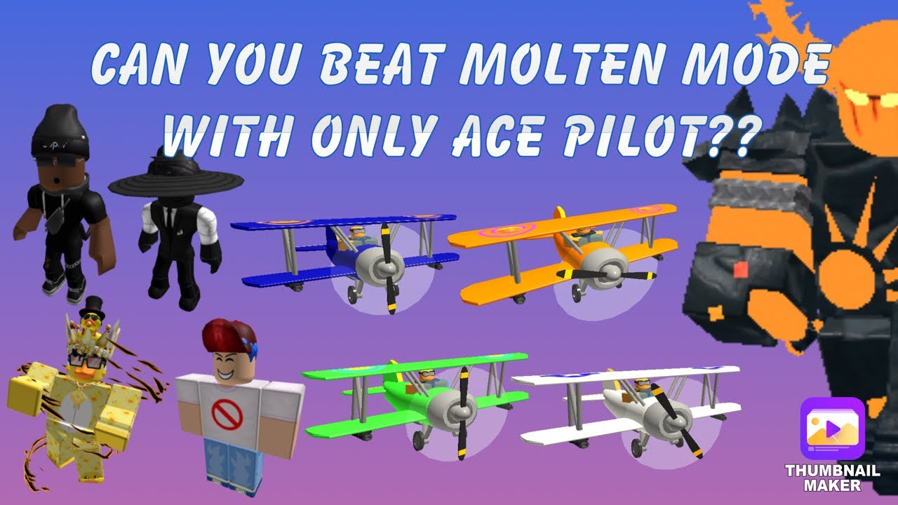 Can You Beat Molten Mode With Only Ace Pilot? || Roblox Tower Defense ...