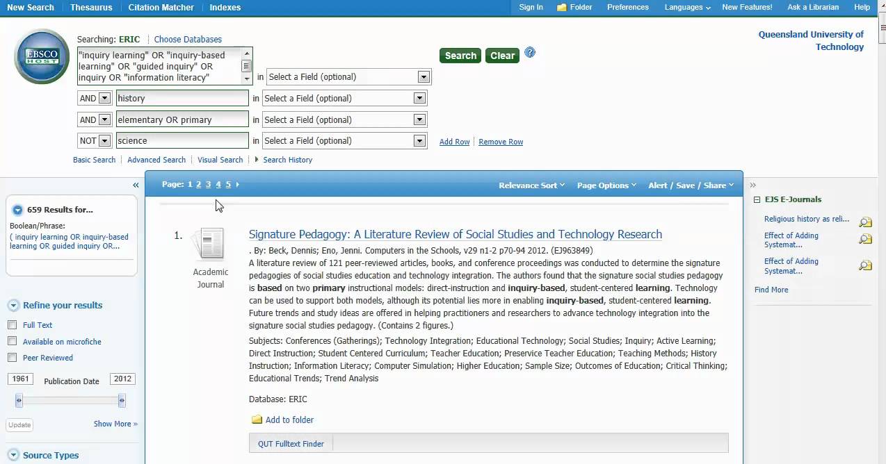 Eric database search - YouTube