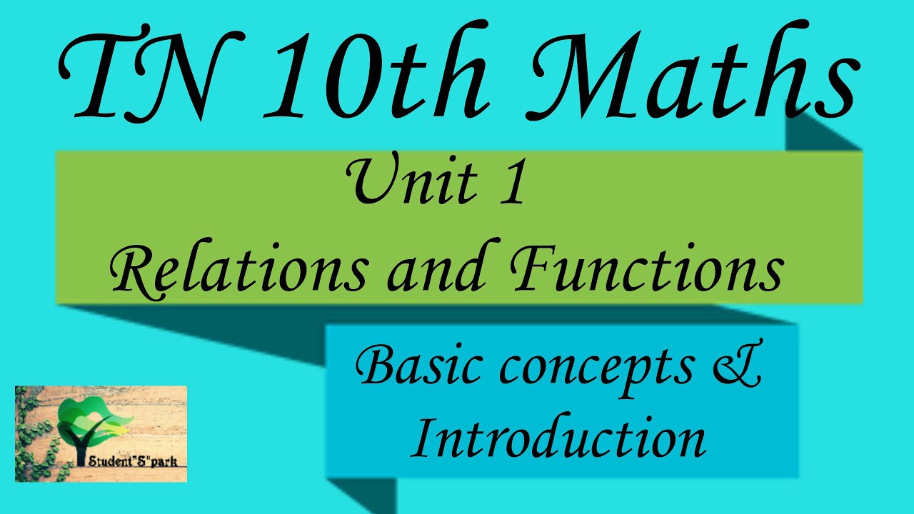 TN 10TH Maths / Unit 1/ Relations and Functions / Basic Concepts ...