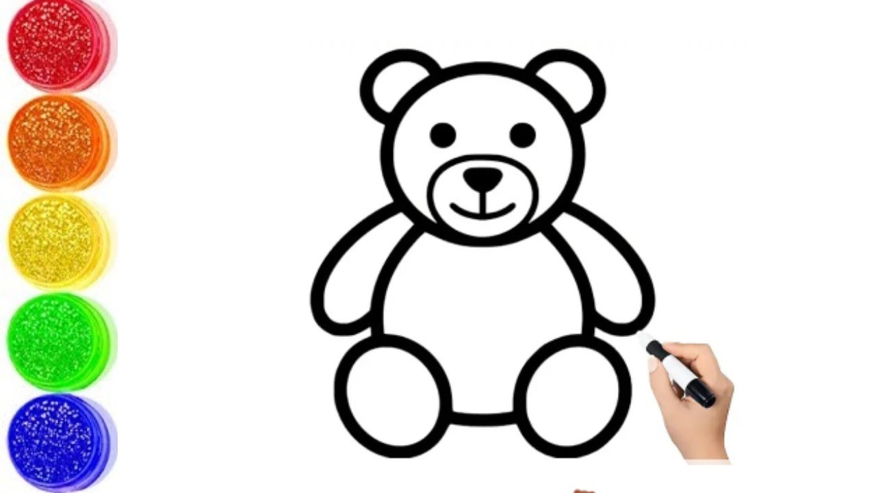 How To Draw A Teddy | Teddy Drawing | Teddy drawing | Cartoon Drawing ...