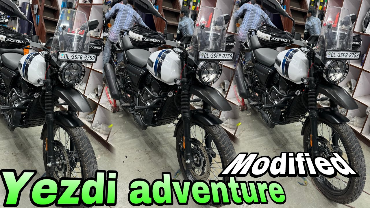 Yezdi adventure 2024 modified | Yezdi Modified | Yezdi Adventure Crash ...