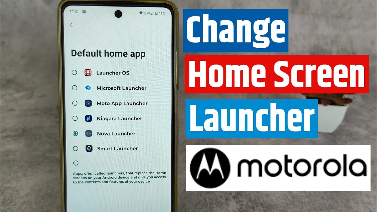how to change home screen launcher in motorola | default home app moto ...