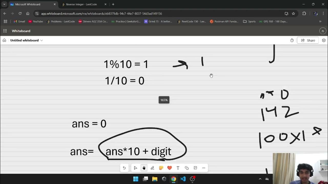 Day - 3/15, Ques-5 Reverse Integer. Solving leetcode until I get a job - YouTube