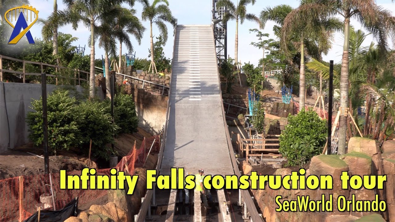 Infinity Falls construction tour and ride details - SeaWorld Orlando ...