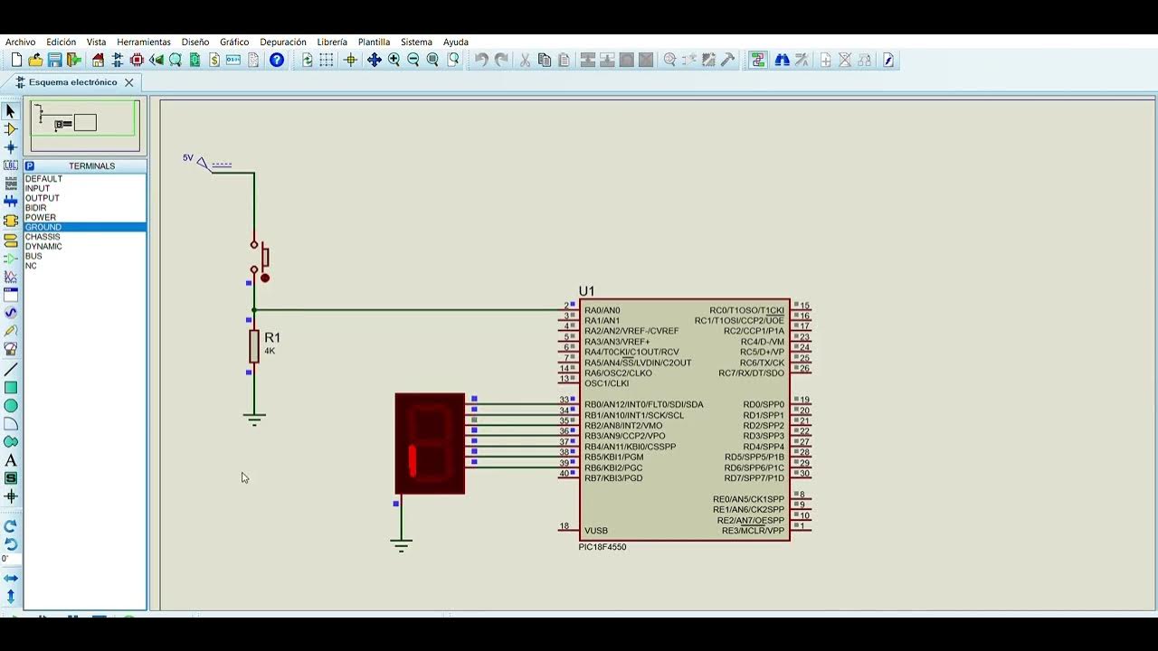 DISPLAY Proteus 8 Professional Esquema electrónico 2024 10 25 22 44 15 - YouTube
