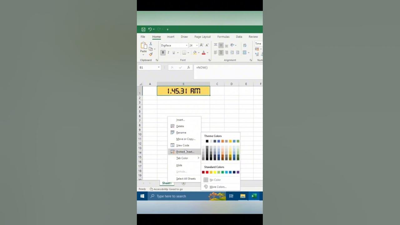 Live Digital Clock in Excel #exceltips #exceltricks #officechaser #clock #excel www.officechaser ...