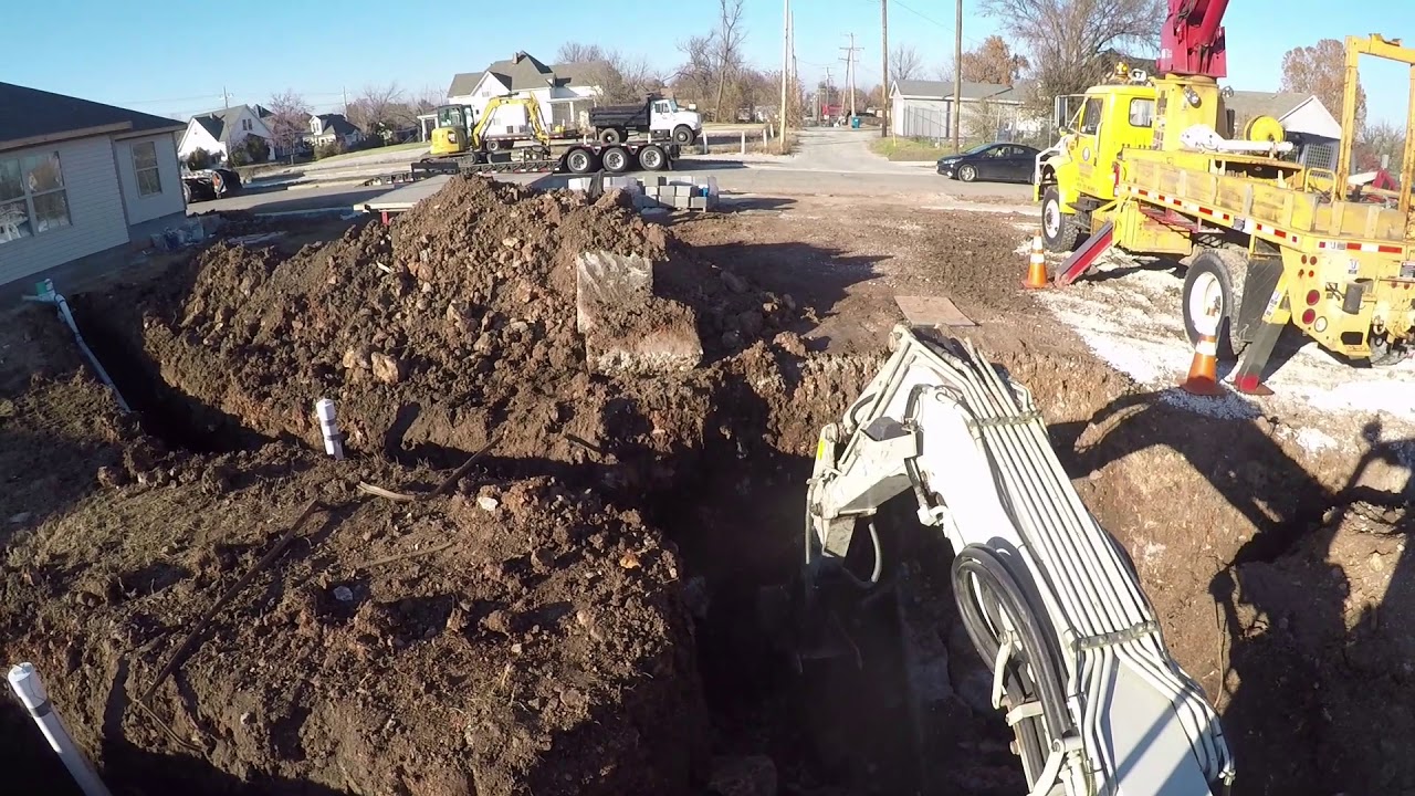Digging To The Sewer Main Part 1 - YouTube