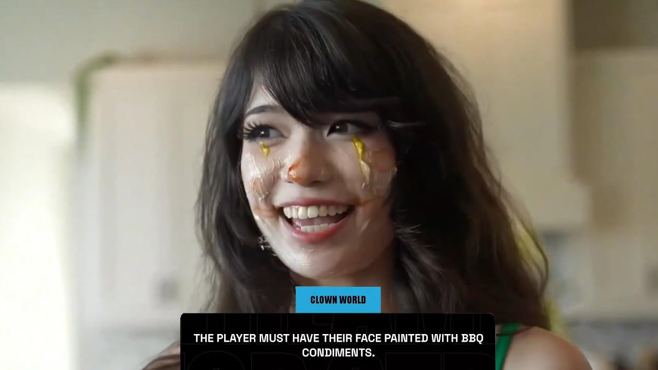 Emiru gets BBQ condiment makeup - YouTube