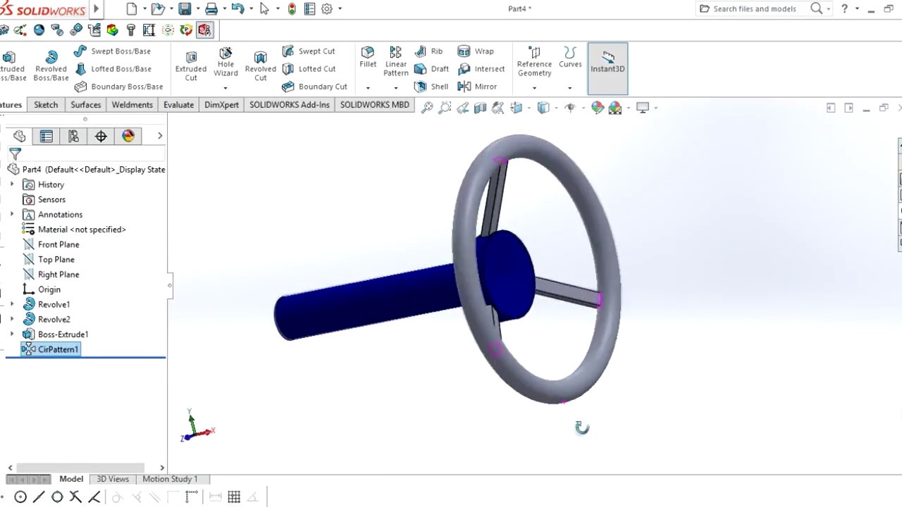 HOW TO MAKE STEERING ON SOLIDWORKS - YouTube