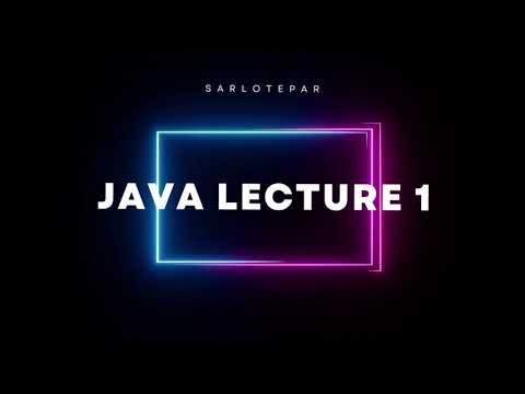 Java se Programming Language - Lecture 1 - YouTube