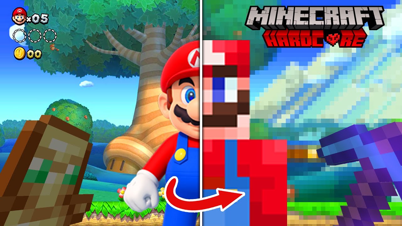 I Recreated Super Mario Deluxe in Minecraft Hardcore - YouTube