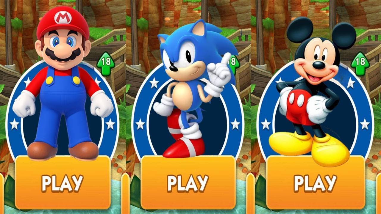 Sonic Dash - Classic Sonic vs Super Mario Subway Run Adventure vs ...