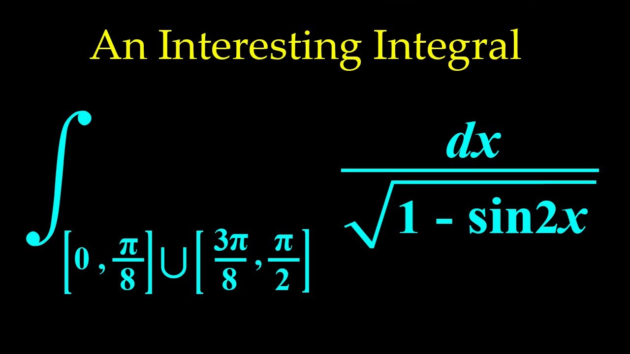 An interesting integral - YouTube