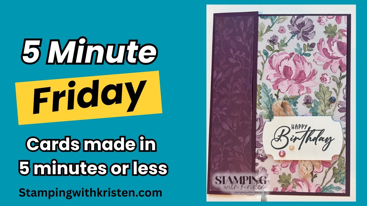 5 minute card that shows off both sides of your Stampin Up pretty paper ...