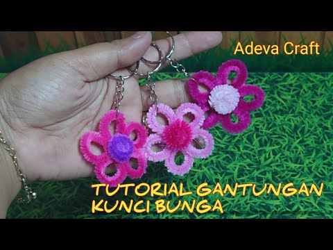 DIY | CARA MEMBUAT GANTUNGAN KUNCI BUNGA DARI KAWAT BULU MUDAH | PIPE ...