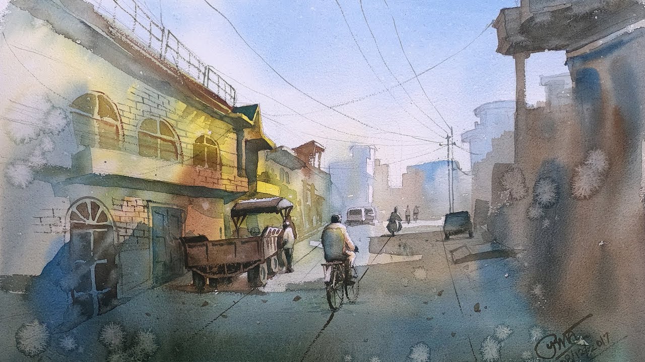 Watercolor painting | landscape step by step for artis and beginners ...
