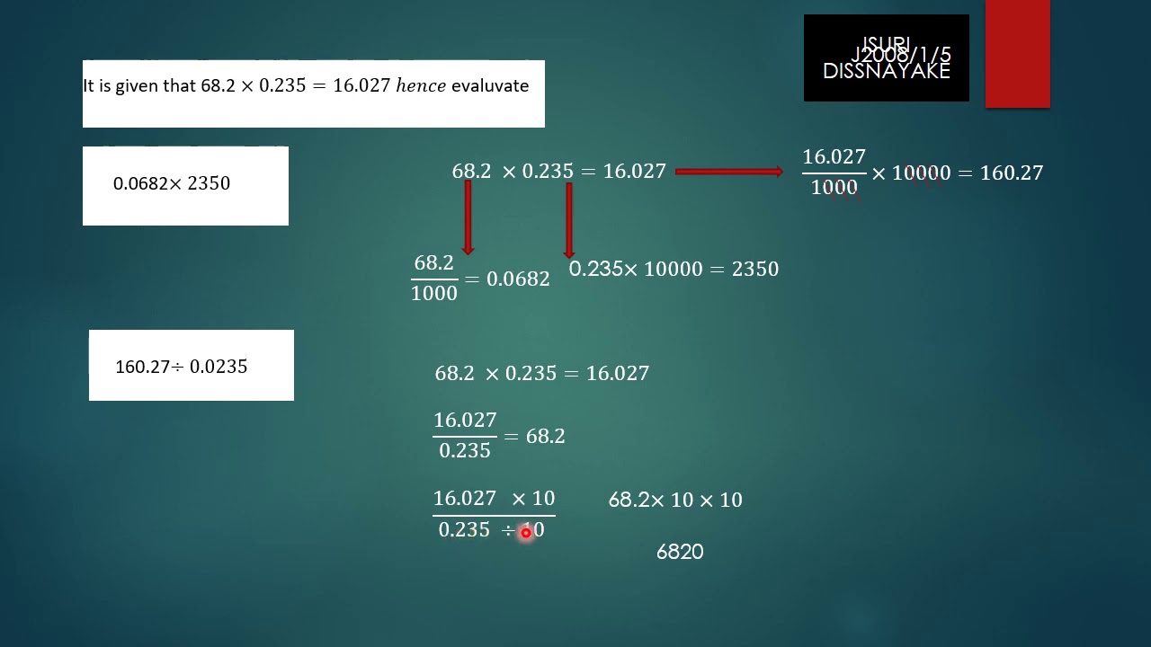 decimal simplification - YouTube
